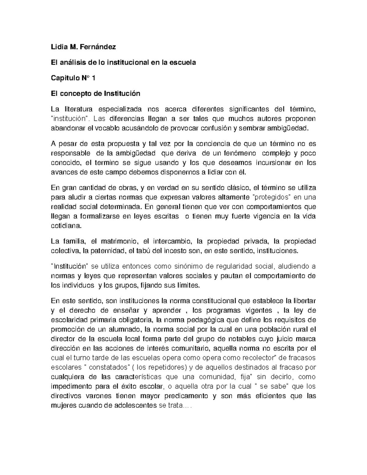 Lidia Fernandez Cap - lml - Lidia M. Fernández El análisis de lo ...