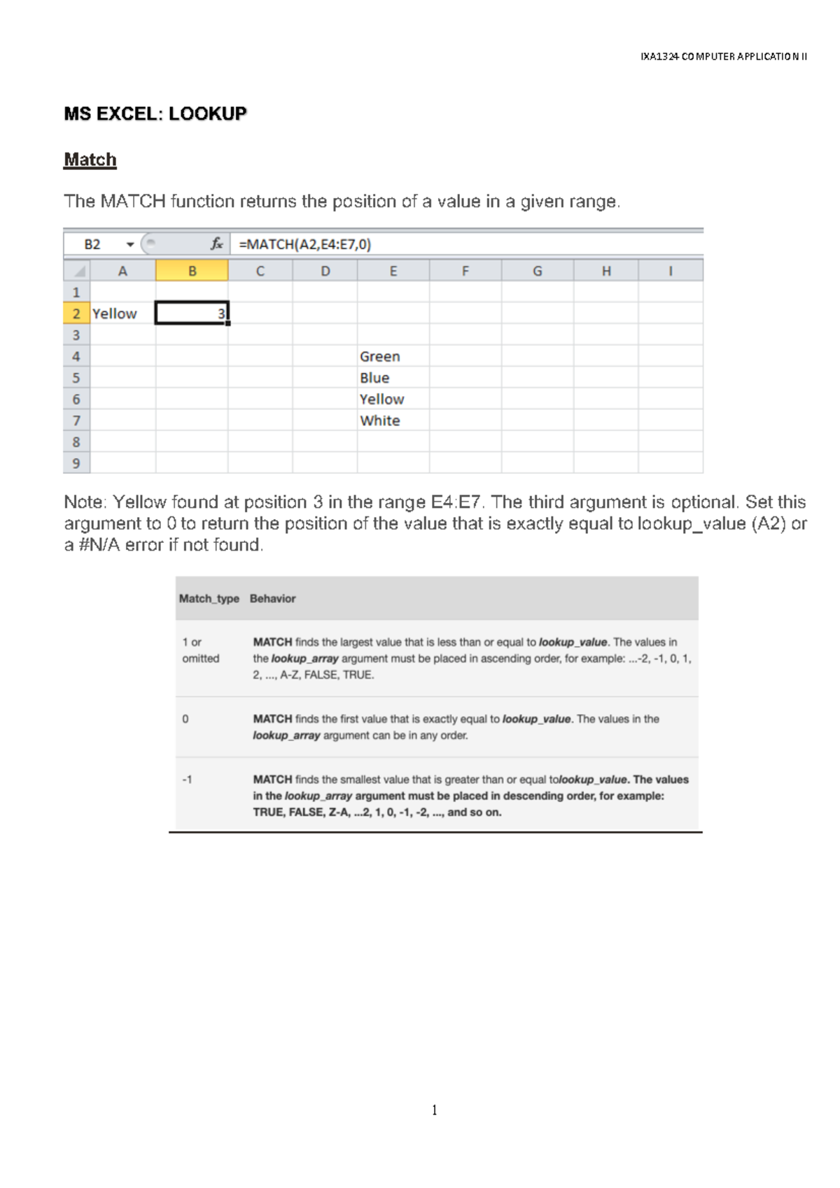 1 1 MS Excel Lookup Function Civil Engineering MS EXCEL LOOKUP 1 1 MS Excel Lookup Function Civil Engineering MS EXCEL LOOKUP