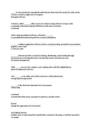 Chpt 7 - practise material with answers - System software consists of ...