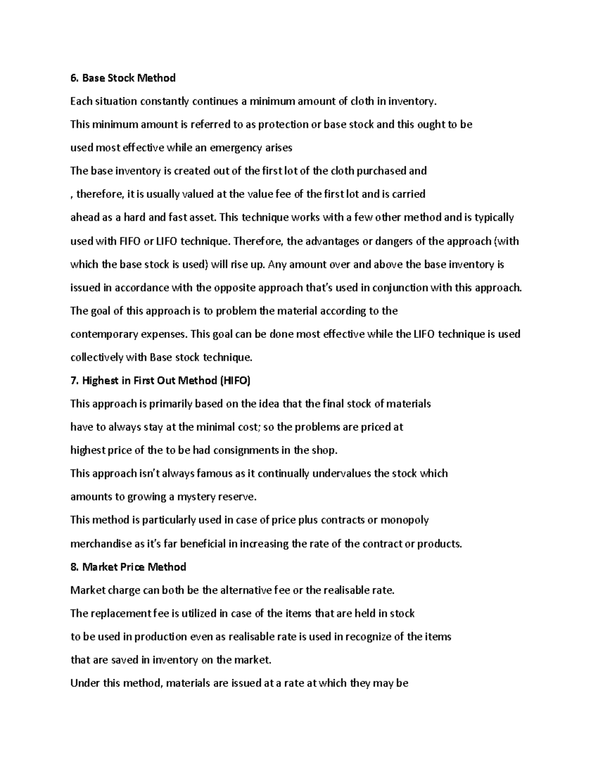 Financial Management Module 5 PART 9 - 6. Base Stock Method Each ...