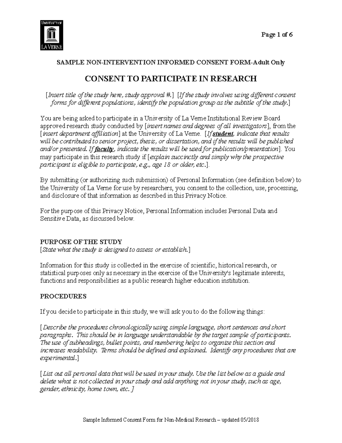 GDPR-Consent-for-EEA-Resident-Participants - SAMPLE NON-INTERVENTION ...