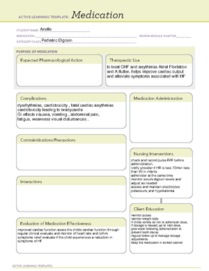 Active Learning Template medication - ACTIVE LEARNING TEMPLATES ...