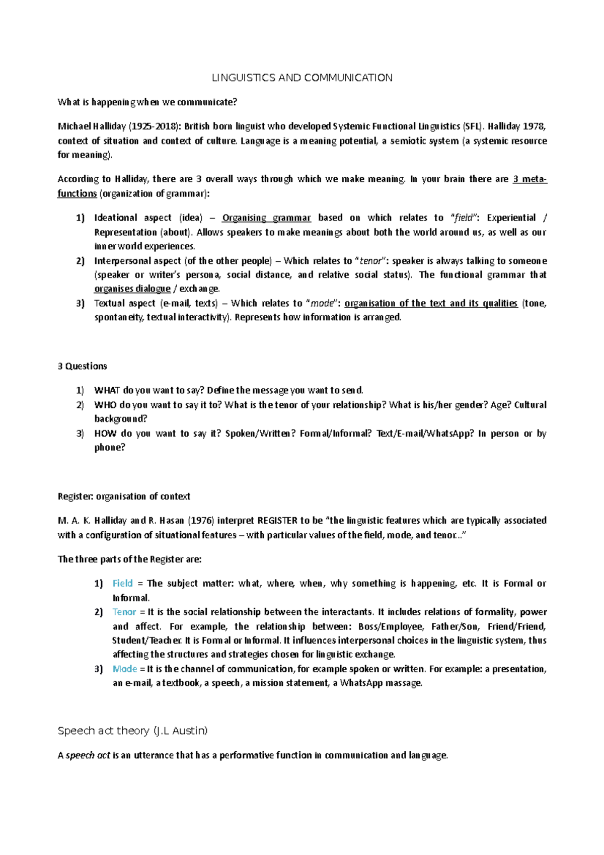 Linguistics and Communication - LINGUISTICS AND COMMUNICATION What is ...