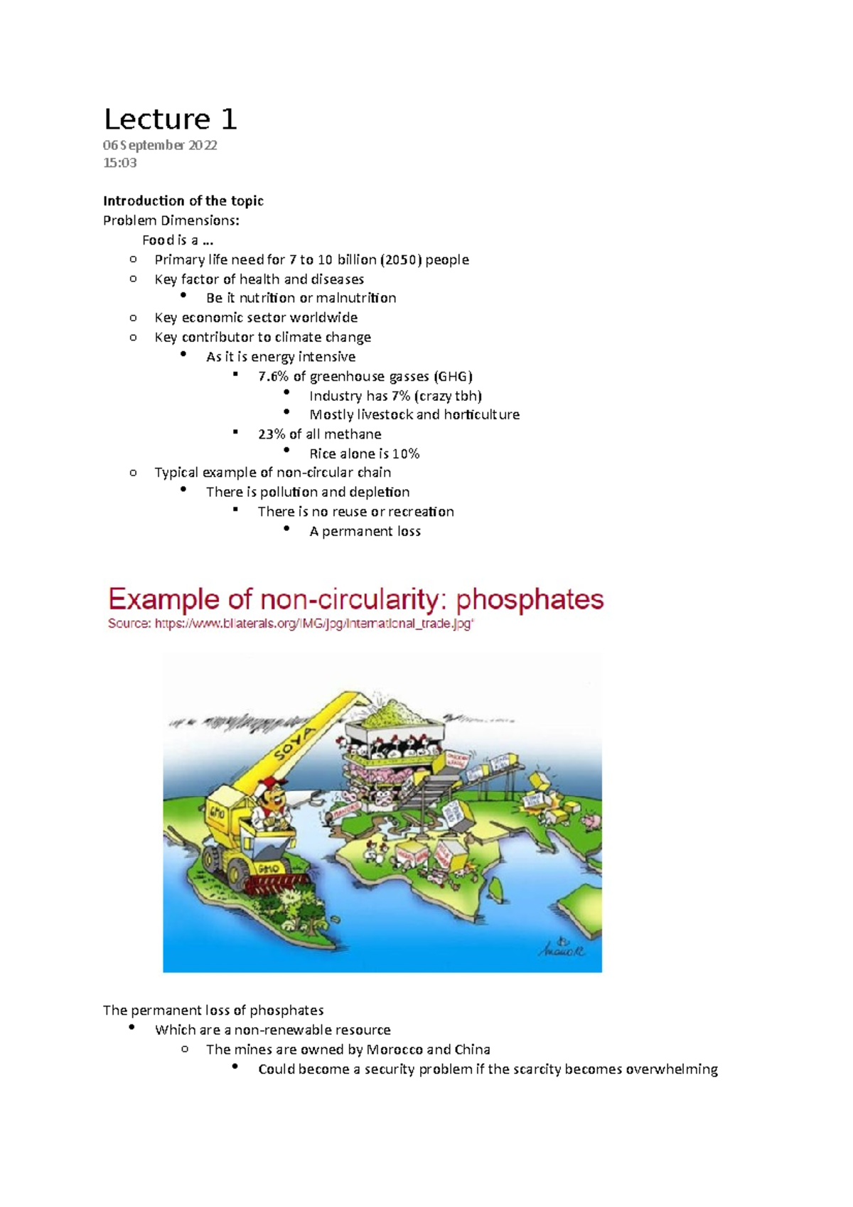 Lectures - .. o Primary life need for 7 to 10 billion (2050) people o ...