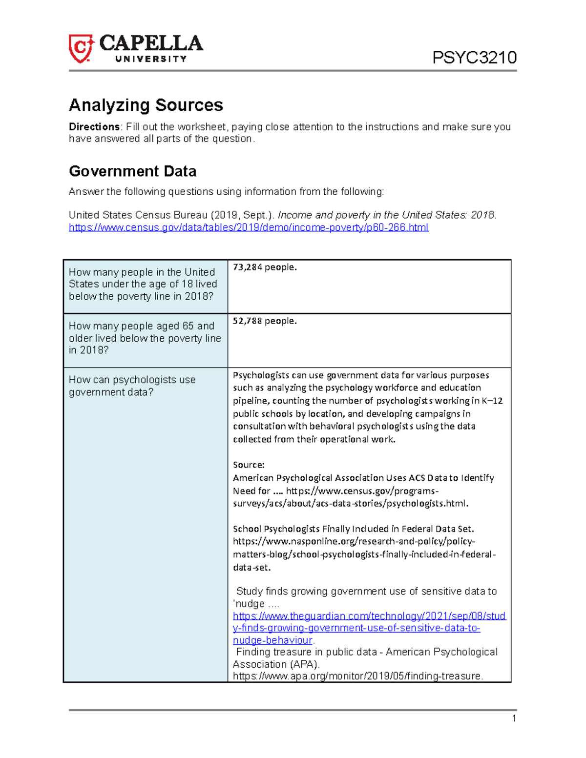 Analyzing sources worksheet - Analyzing Sources Directions: Fill out ...