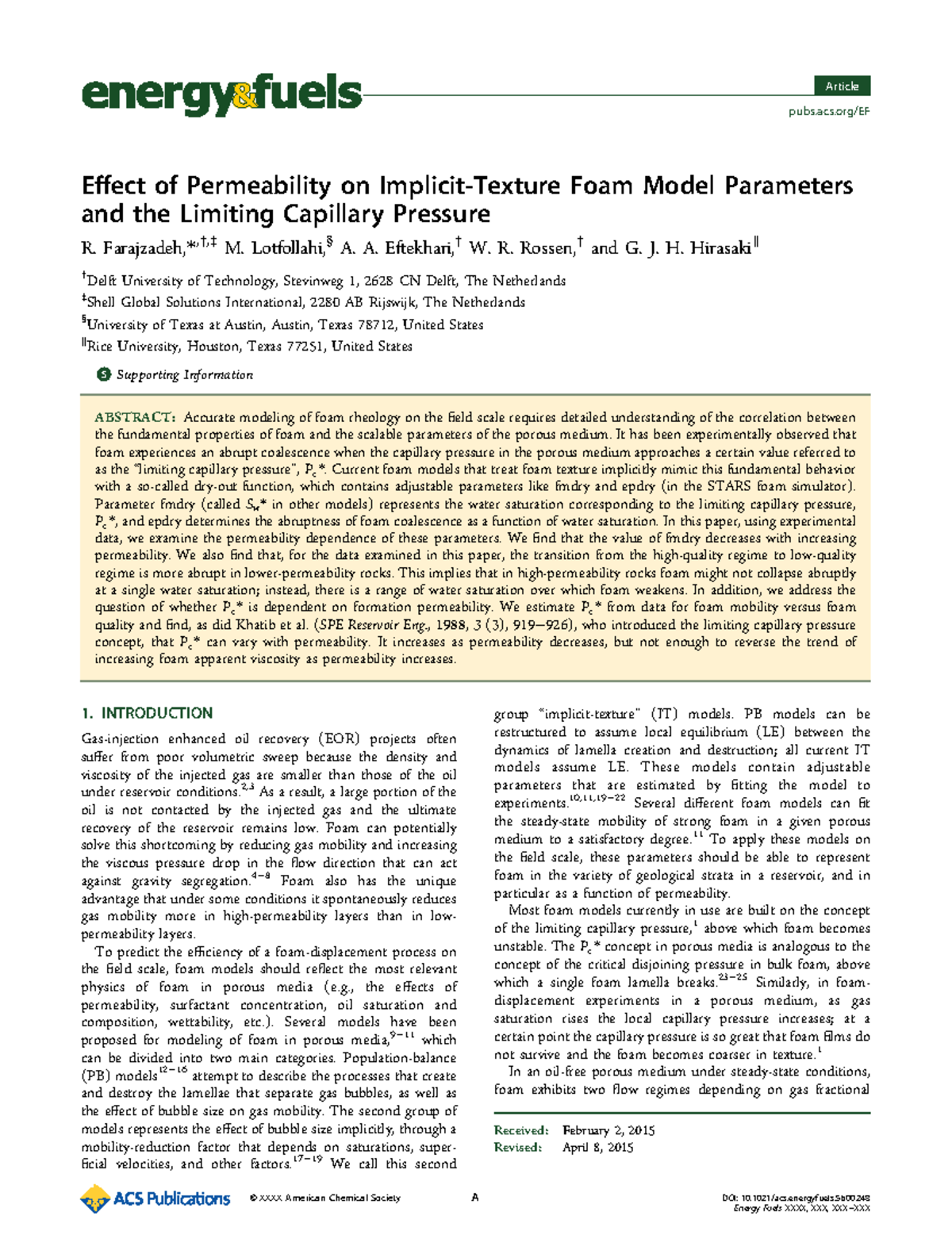 Eﬀect of Permeability on Implicit-Texture Foam Model Parameters and the ...