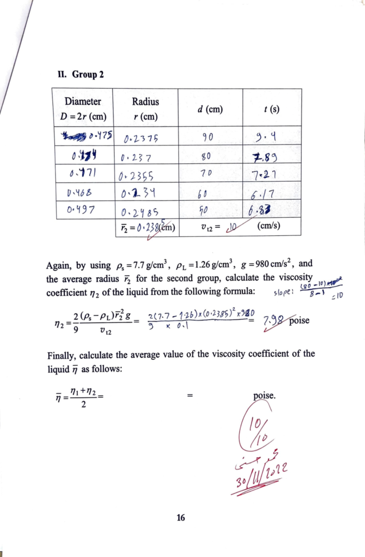 Experiment 3 - determining the coefficient of velocity for a Liquid ...