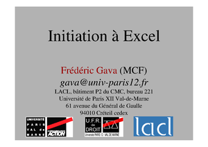 Excel-Manual 1 - some cours - Version 1 10/20/ Training, Evaluation ...