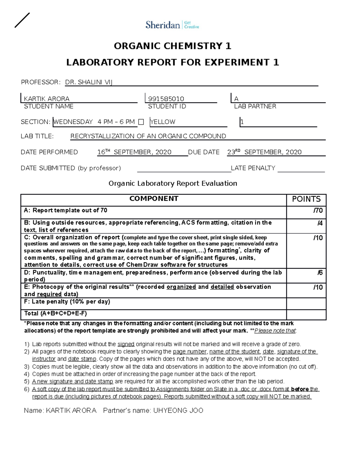 Organic Chemistry 1 Lab Experiments at Louise Chao blog
