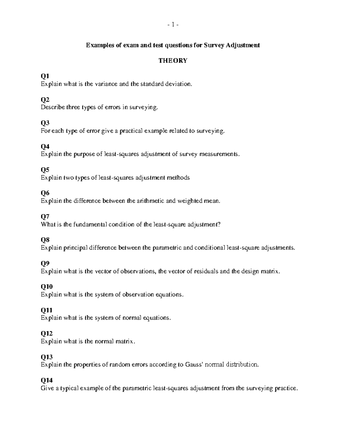 EXAM Questions In 2020 Academic Year Examples Of Exam And Test