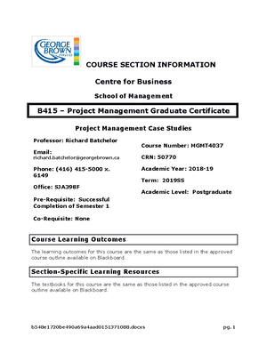 Assignment #1 - Bakery Scope Statement(1) scope and quality - Assignment #1 – Baking and ...