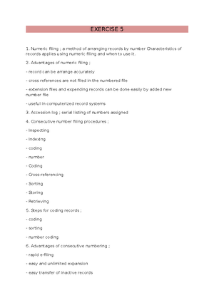 Exercise 3 OBM247 - good luck - EXERCISE 3 : ALPHABETIC INDEXING RULES ...