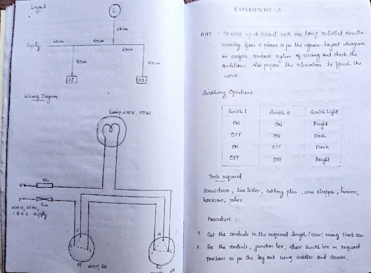 Cs Electrical Lab First Year Notes1 Xperment Sem Im O 1oue Pa Cicutt