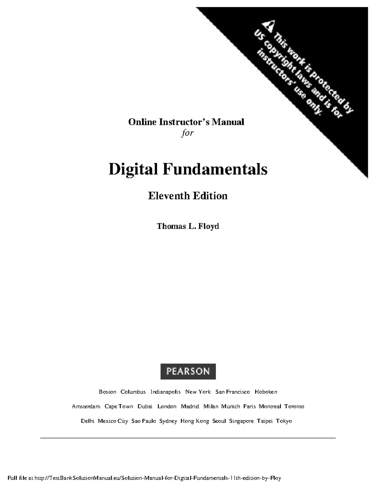 Toaz - solution manual - Online Instructor’s Manual for Digital Fundamentals Eleventh Edition ...