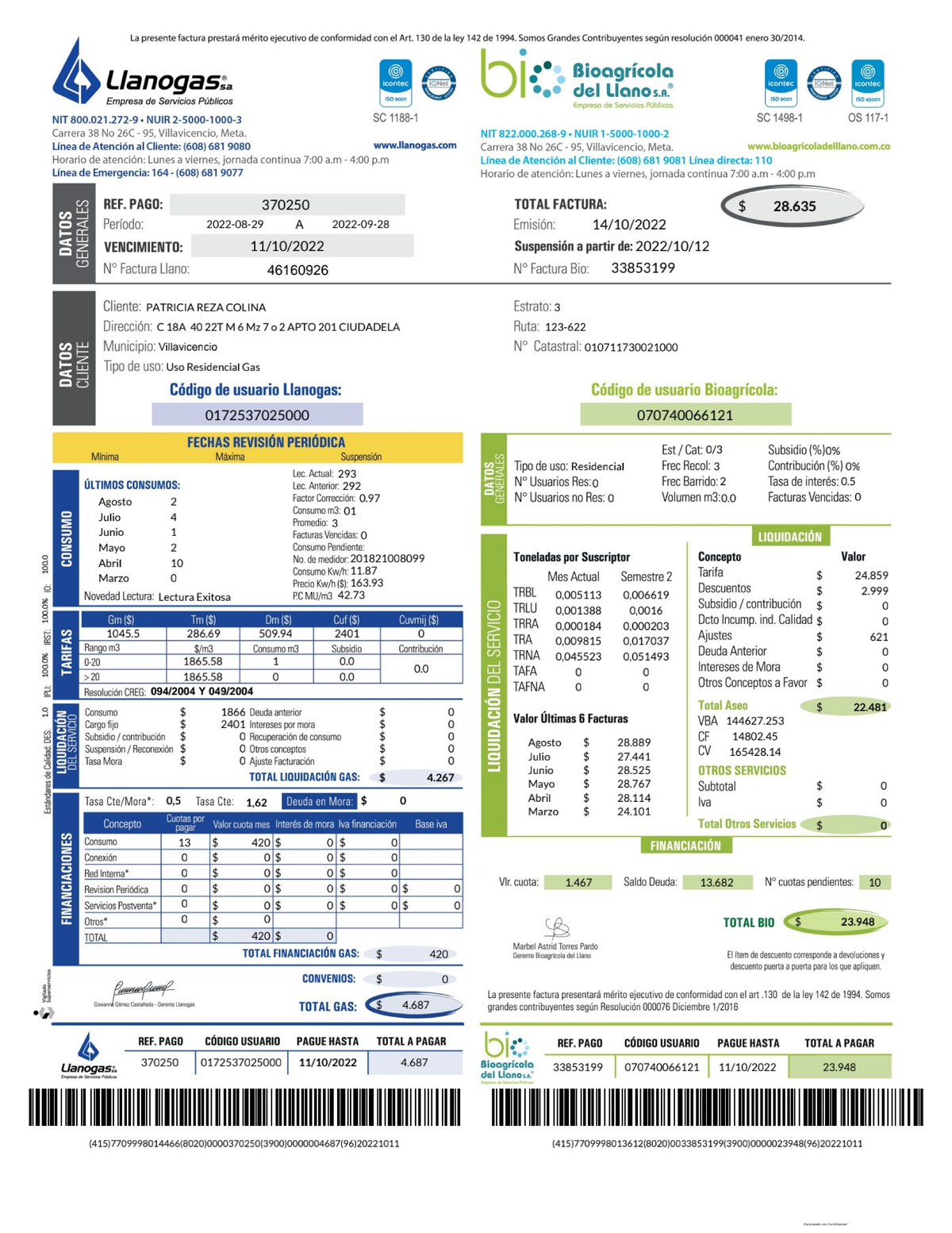 Factura-370250 1 - importante - Estadística - Studocu