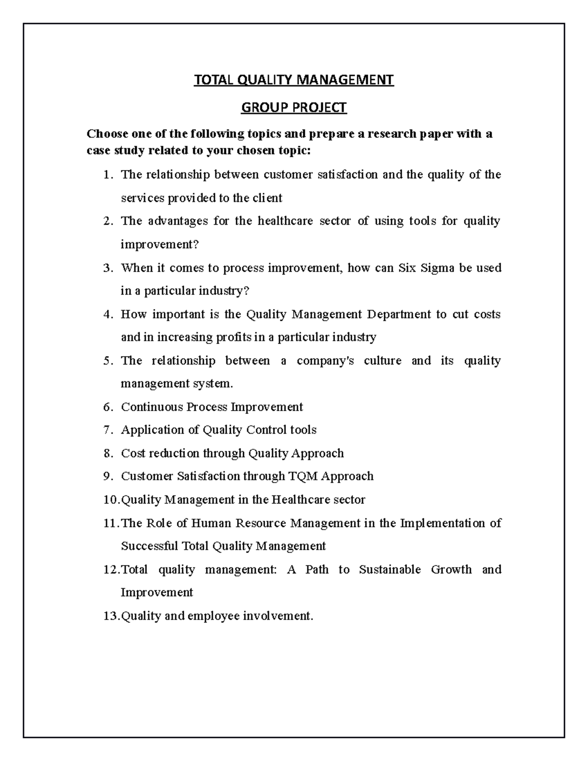 TQM Group project - fgfg dfg sfgdsfg dfgkdsfg sdf gfdgs fgdsfgdvf df d ...