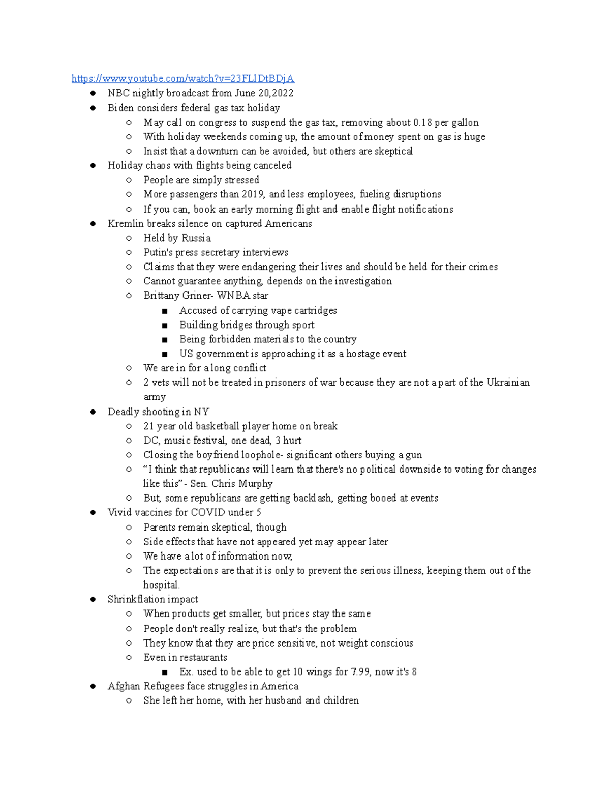 Exploration Journal #3 - youtube/watch?v=23FLlDtBDjA NBC nightly ...