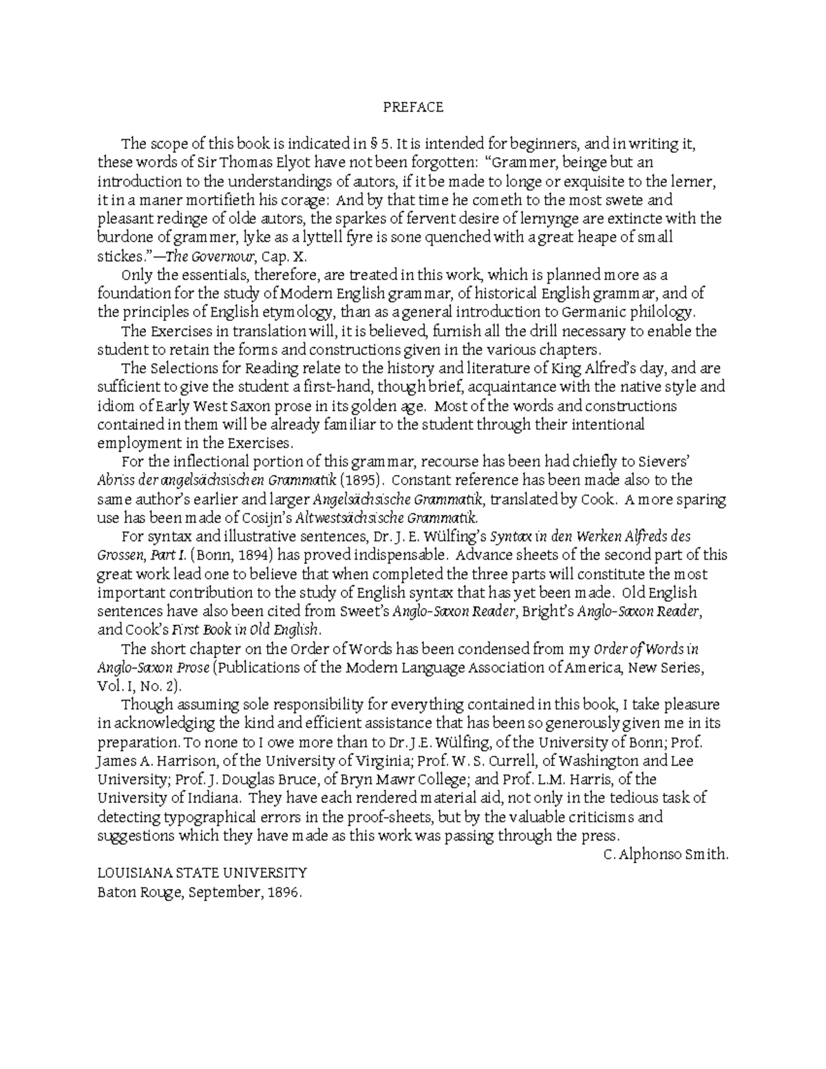 Old english grammar - PREFACE The scope of this book is indicated in ...