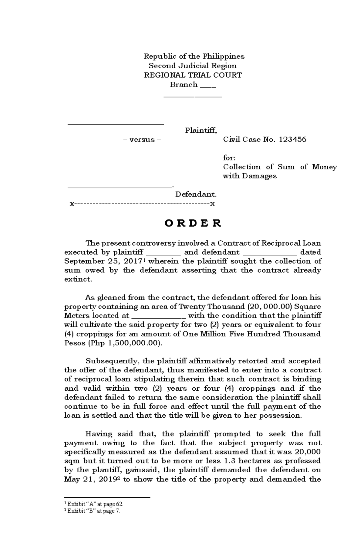 Portfolio Sample Work as Court Decongestion Officer - Republic of the ...