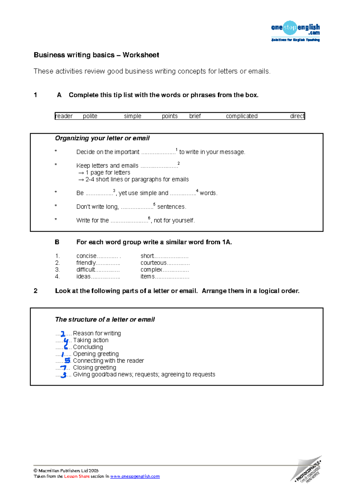 Formal Email writing practice worksheet - English Language Writing ...