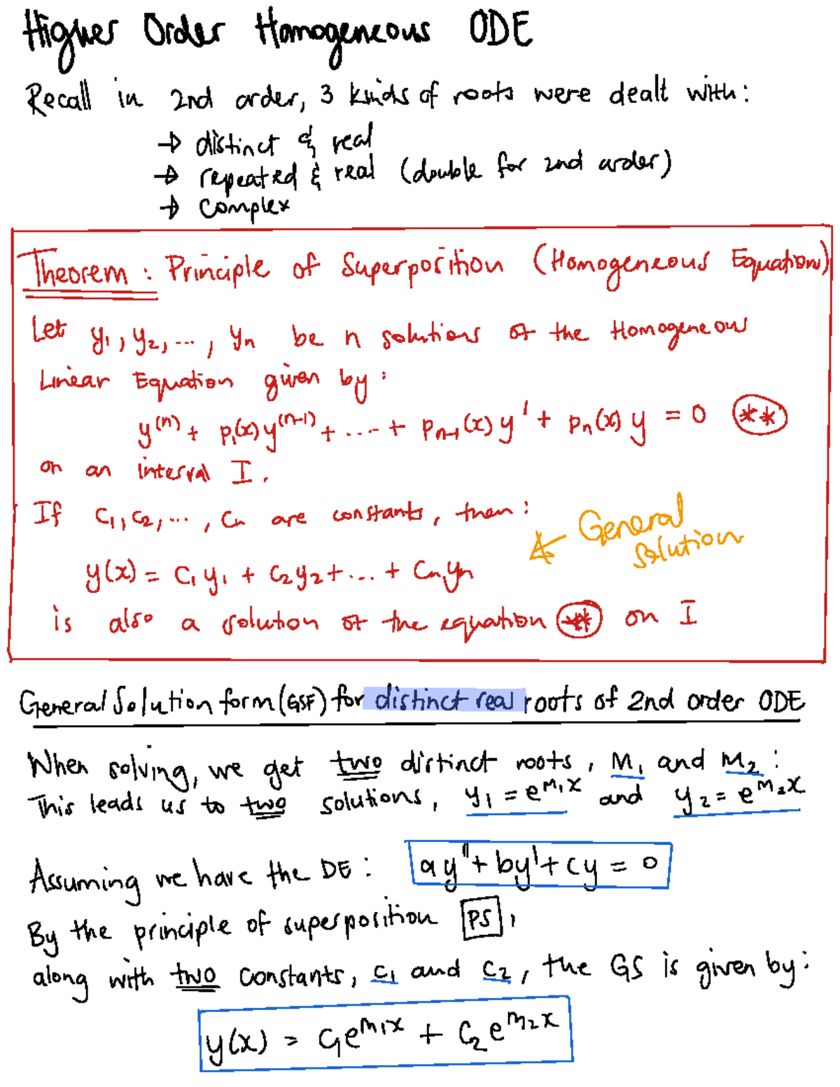 Lecture Notes 3 - Higher order homogeneous DEs - Completed - D3CIVL ...