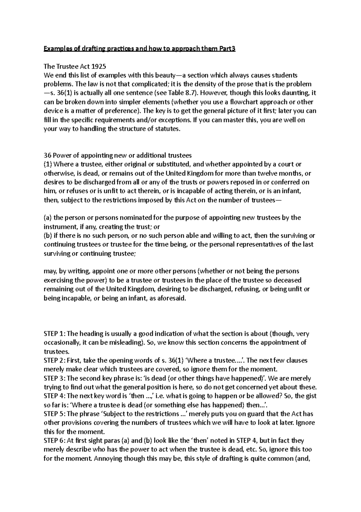 Examples of drafting practices and how to approach them Part3 - The law ...