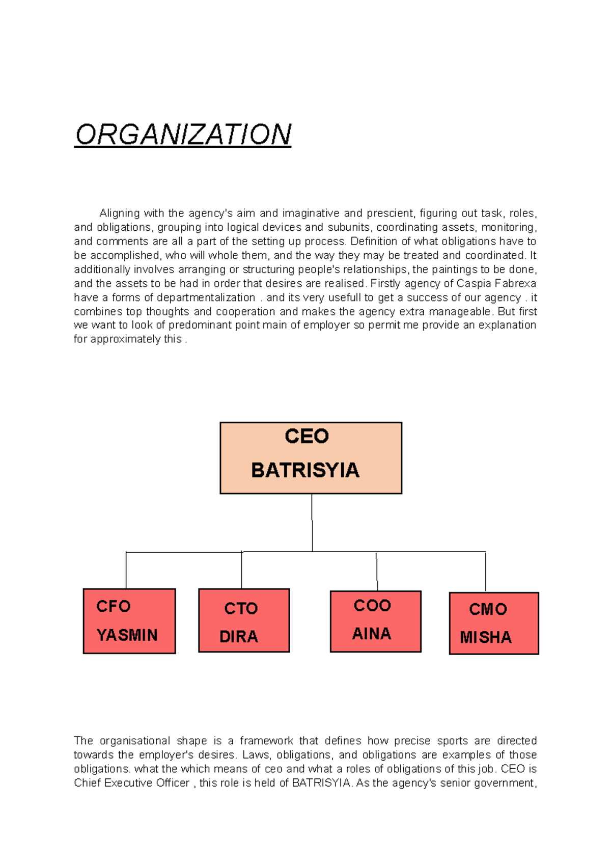 Organization MGT162 Grouping NEW - ORGANIZATION Aligning with the ...
