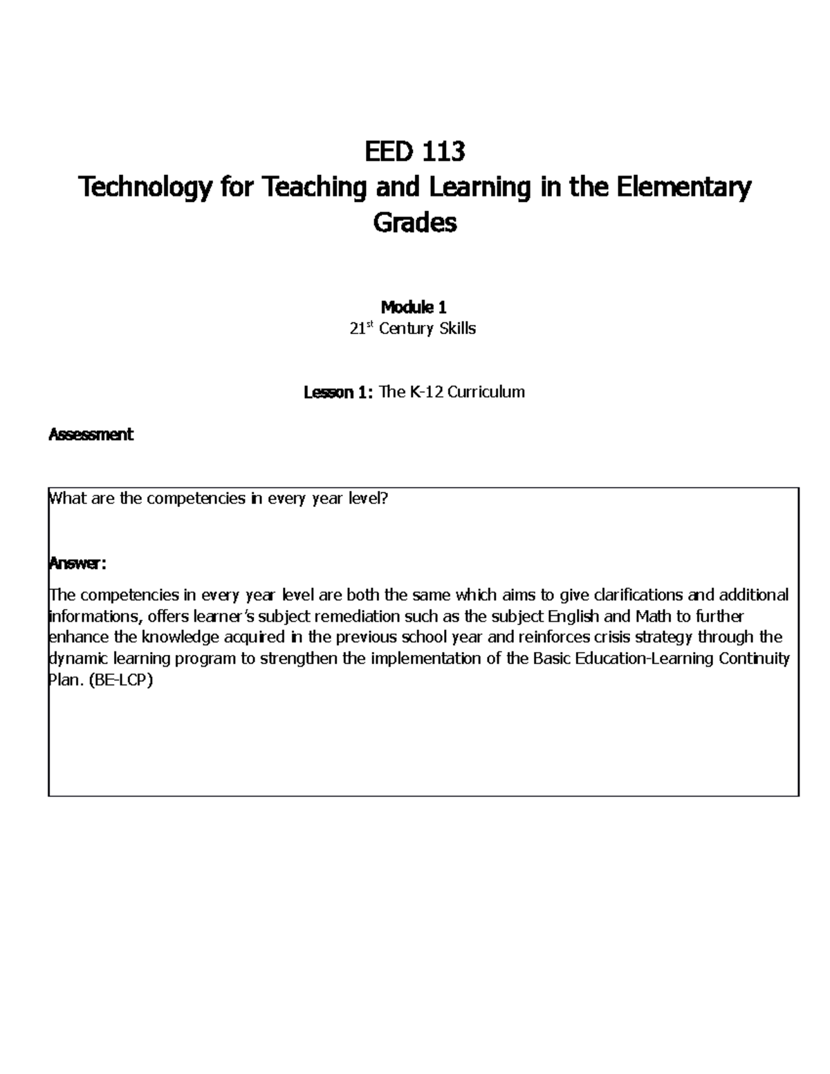 Jizelleben - Study - EED 113 Technology for Teaching and Learning in ...