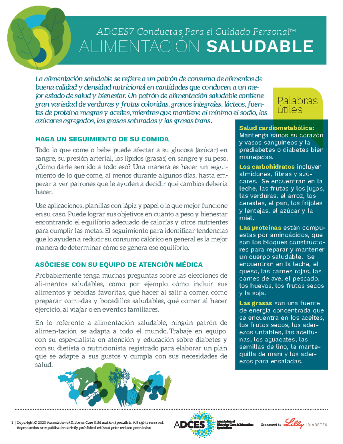 Aade7 healthy eating sp rev - ADCES7 Conductas Para el Cuidado ...