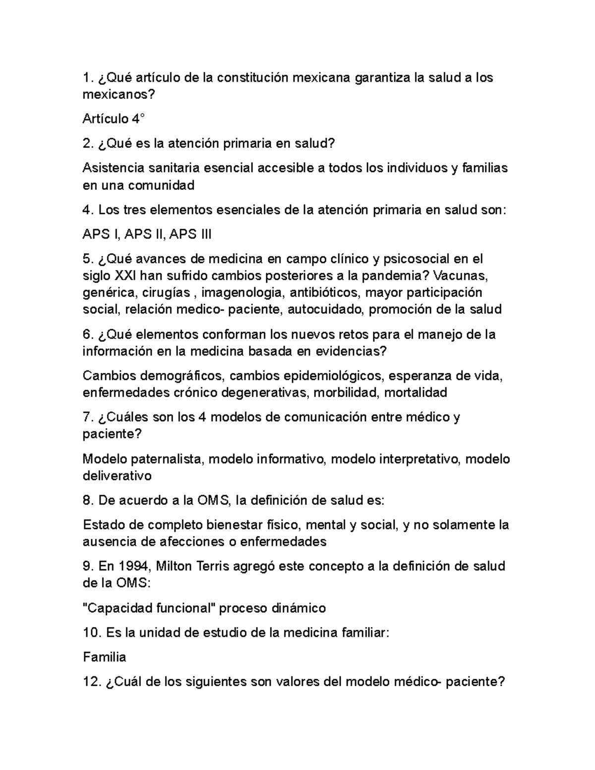 MDED FAM 1 Temario - ¿Qué artículo de la constitución mexicana ...