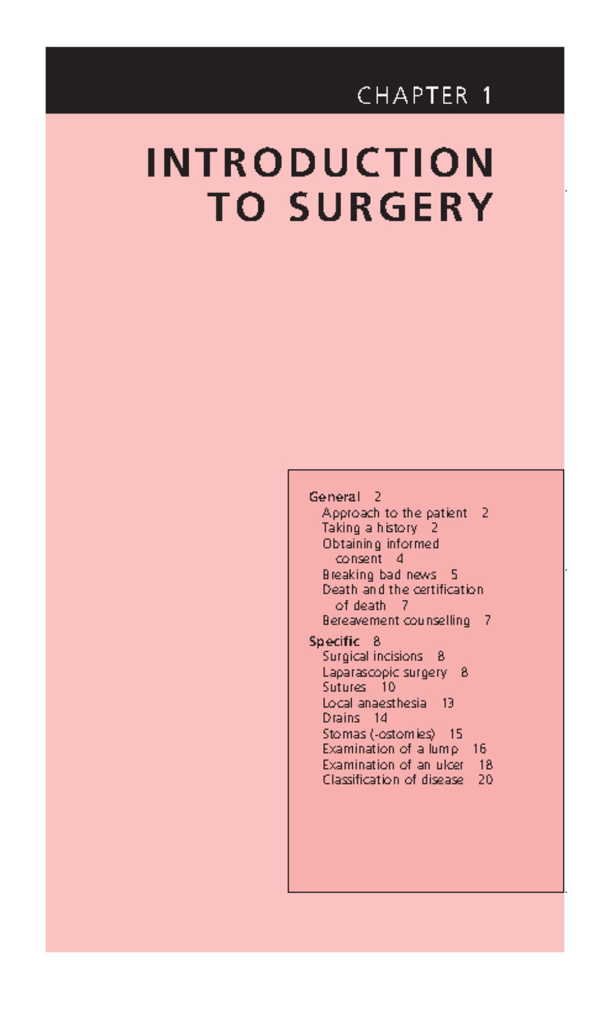 Introduction to Surgery - I N T RODUC T I ON - CH A P T ER General TO ...