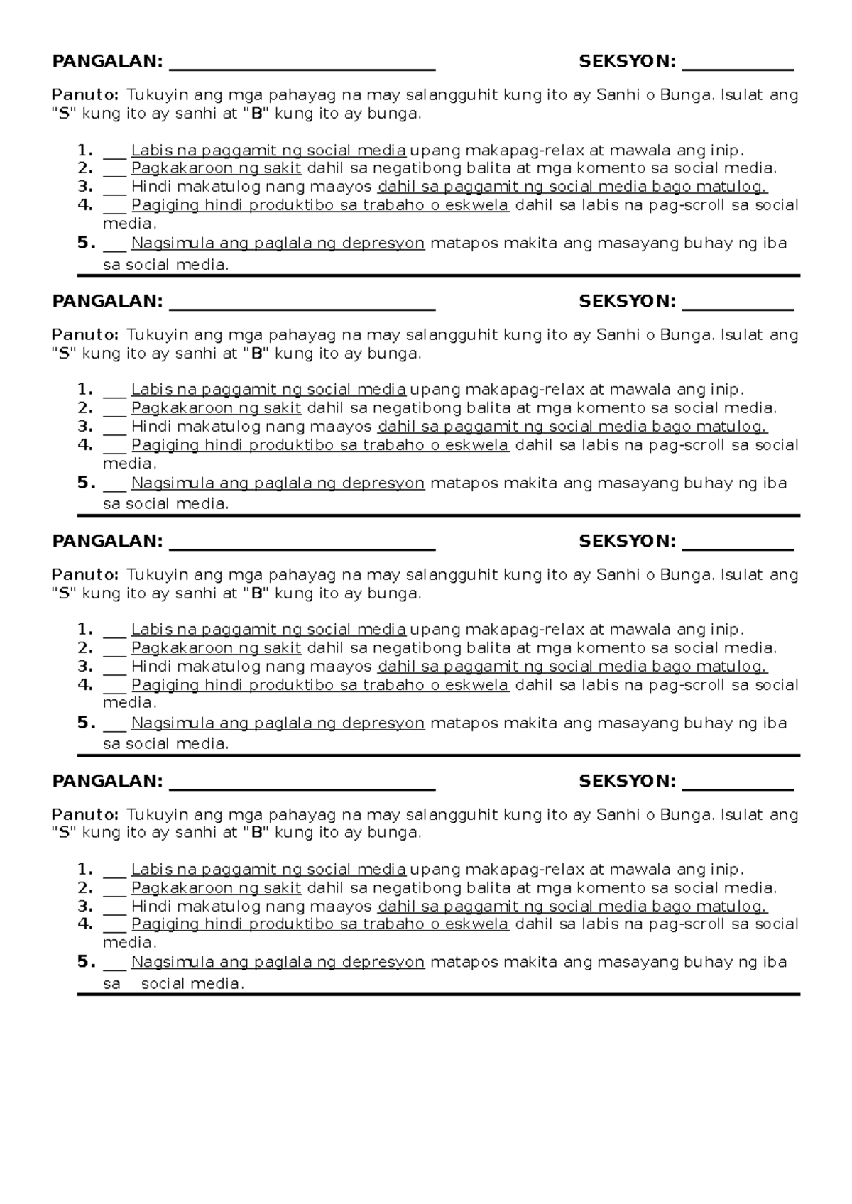 Quiz CO1 Matatag - PANGALAN: _______________________________ SEKSYON: _____________ Panuto ...