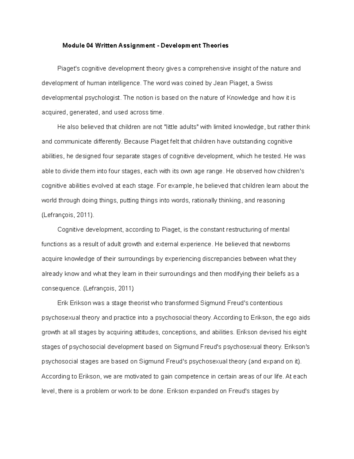 Aahmed Module 04 Written Assignment 02062022 - Module 04 Written Assignment - Development ...