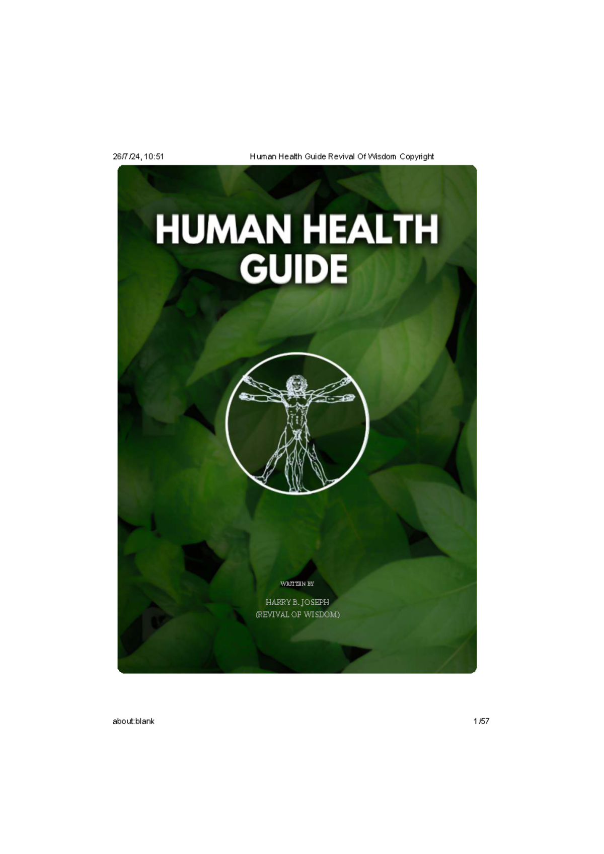 Bd-human-health-guide-revival-of-wisdom compress - WRITTEN BY ...