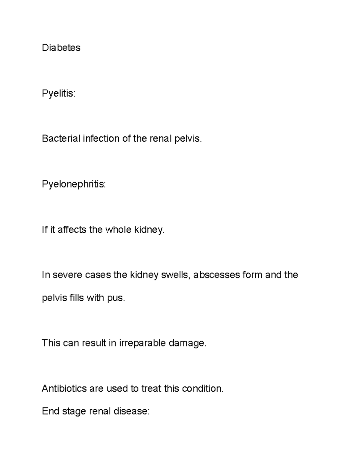 Lecture 18 Part 9 - Diabetes Pyelitis: Bacterial infection of the renal ...