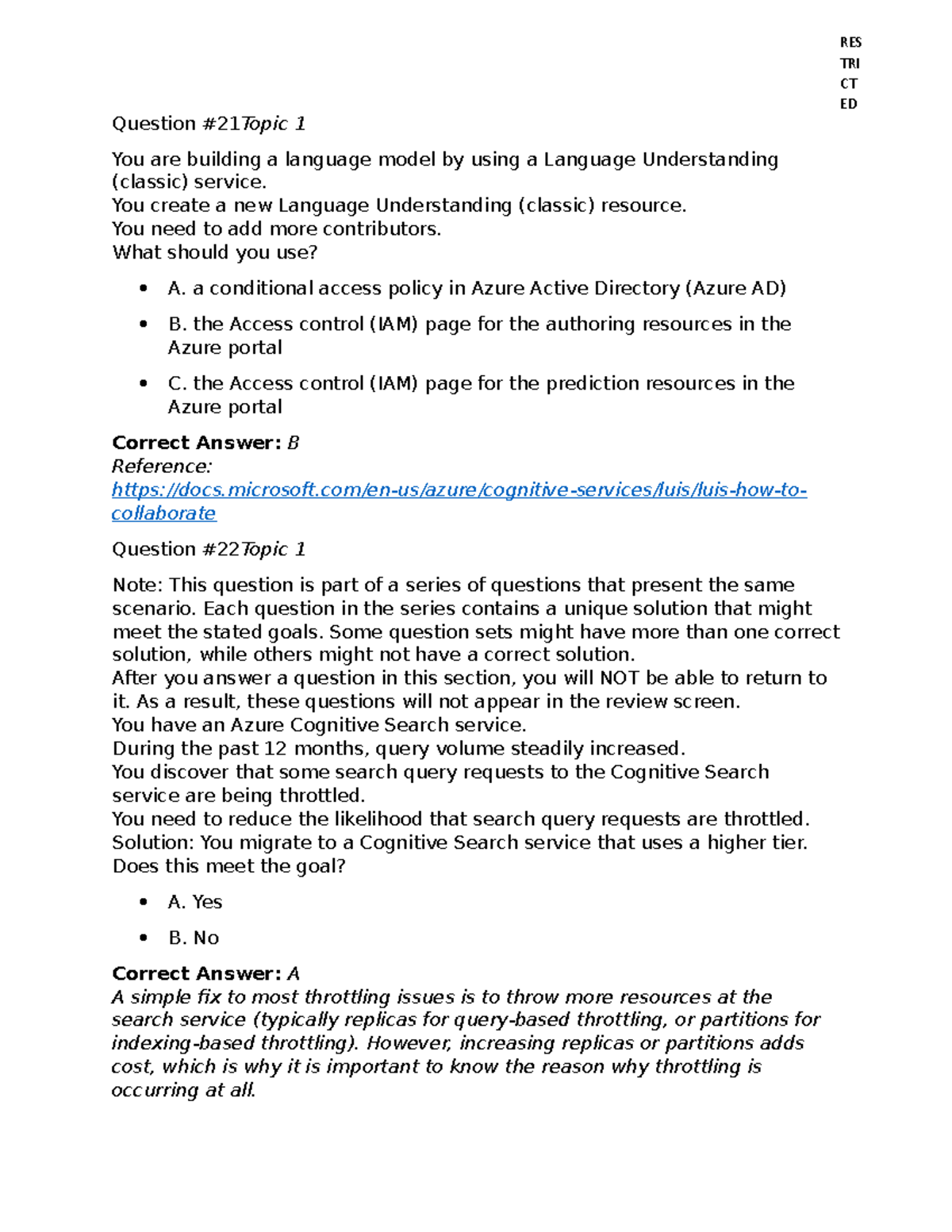 Dumps 5 - Question #21Topic 1 You are building a language model by ...