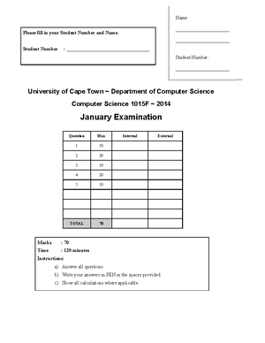 CSC1015F 2022 Test1 - PAST PAPER - CSC1015F - Studocu