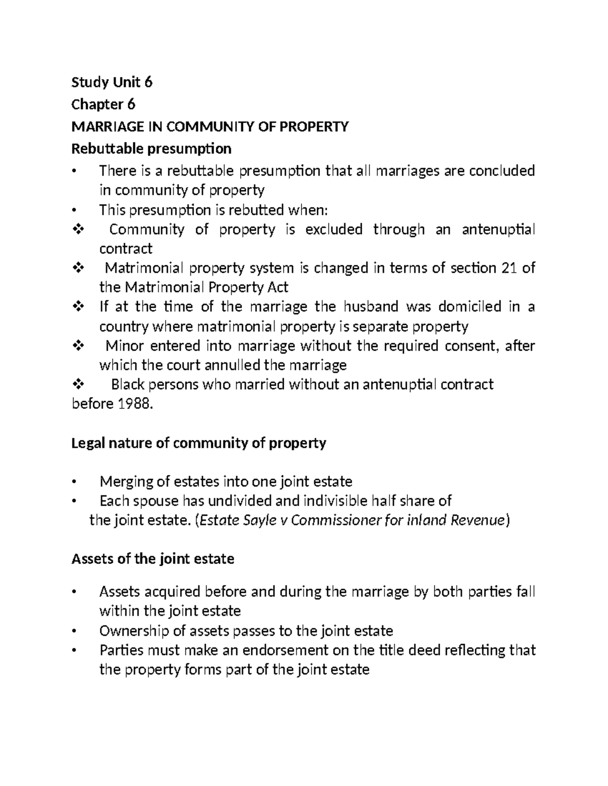 Study Unit 6 Ch 6 Marriage in COP - Study Unit 6 Chapter 6 MARRIAGE IN ...