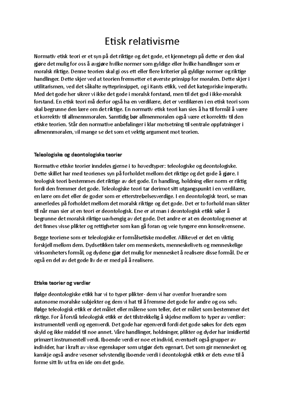 Etisk-relativisme - Etisk relativisme - Etisk relativisme Normativ ...