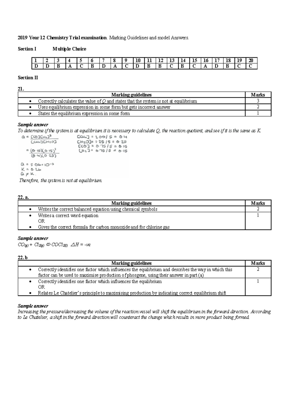 Exam, answers - Warning: TT: undefined function: 32 2019 Year 12 Chemistry Trial examination ...