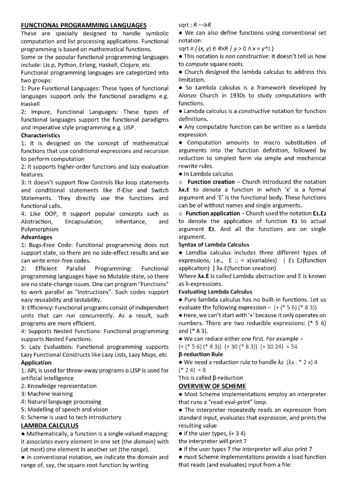 Programming Paradigm - Module 4 Short Note - Studocu
