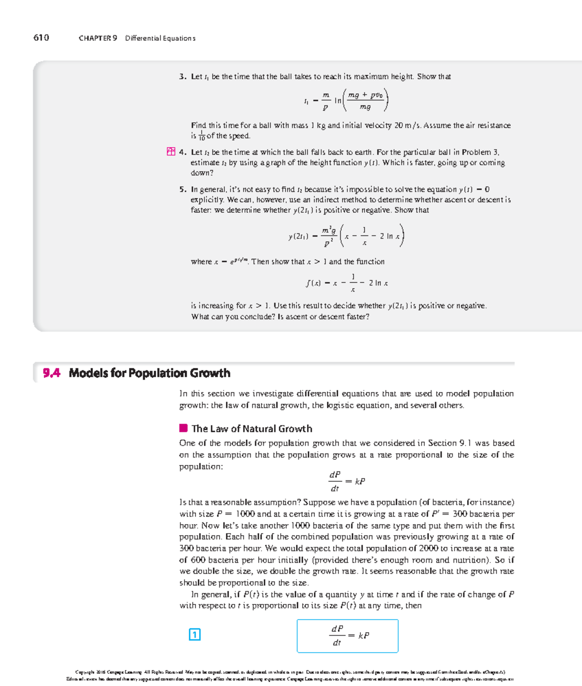 Models for population growth- Tutorial - ####### 610 Chapter 9 ...