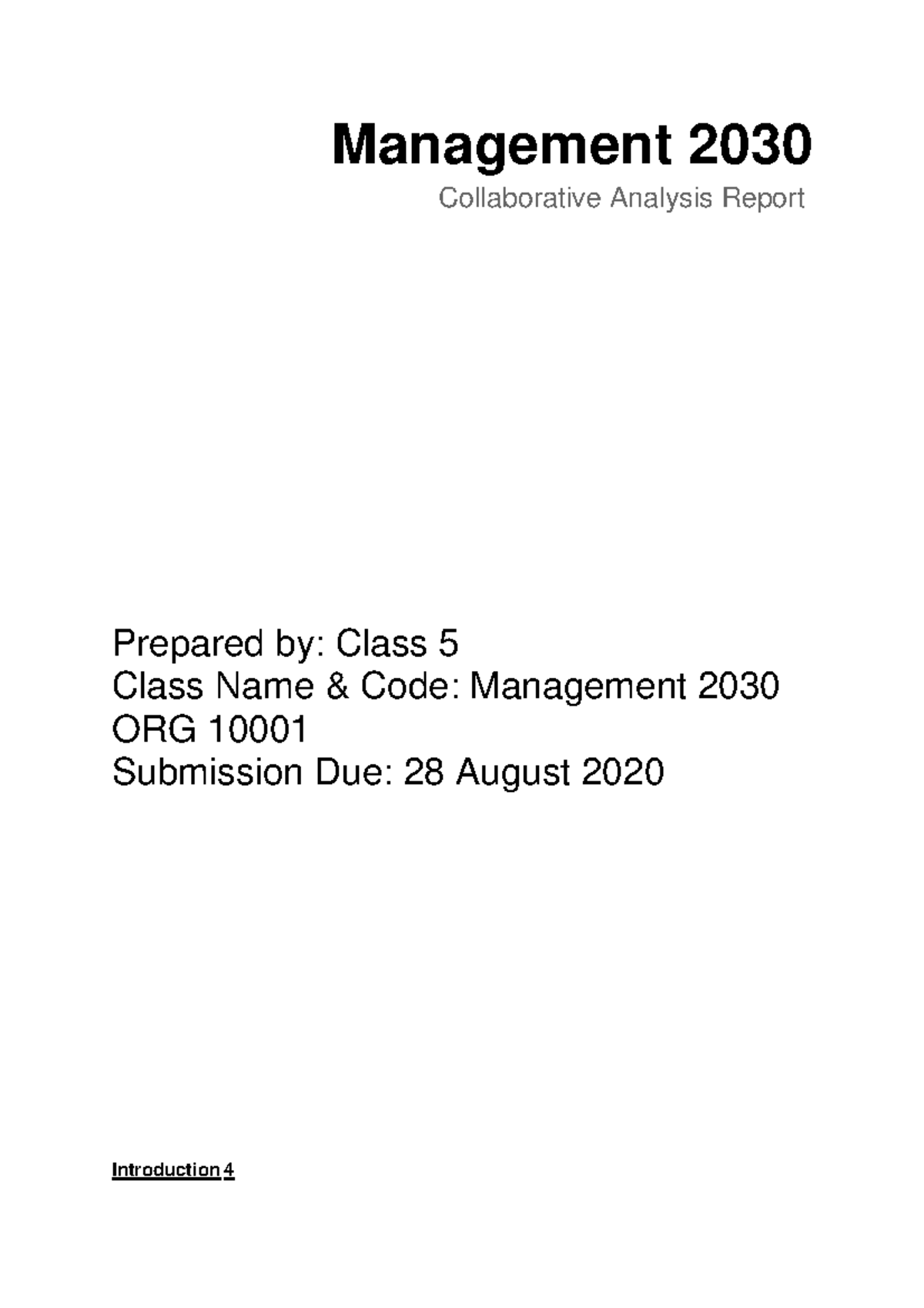 Collaborative Analysis Report - Collaborative Analysis Report ...