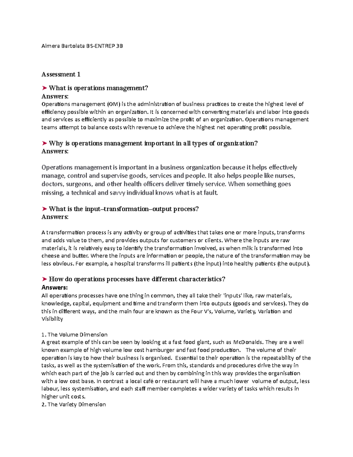 Operation Management M-1 BS- Entrep 3B - Bs Entrepreneurship - NIPSC ...