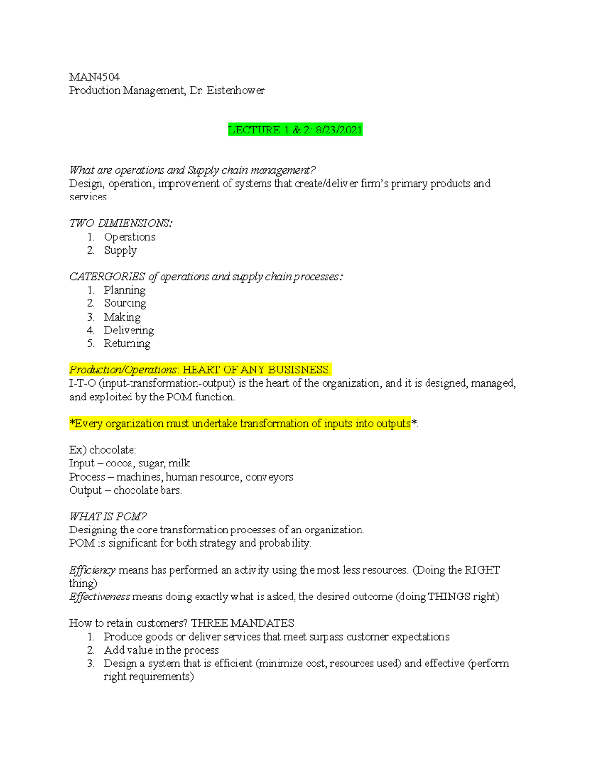LEC 1 & 2 PROD MANG MAN4504 - MAN Production Management, Dr ...