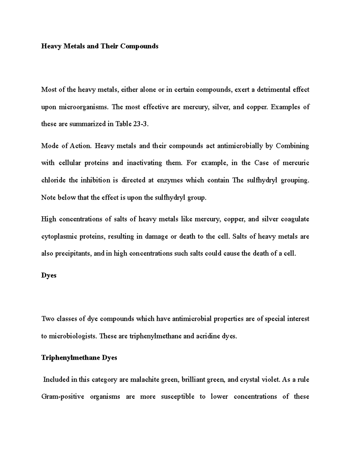 Heavy Metals and Their Compounds - The most effective are mercury ...