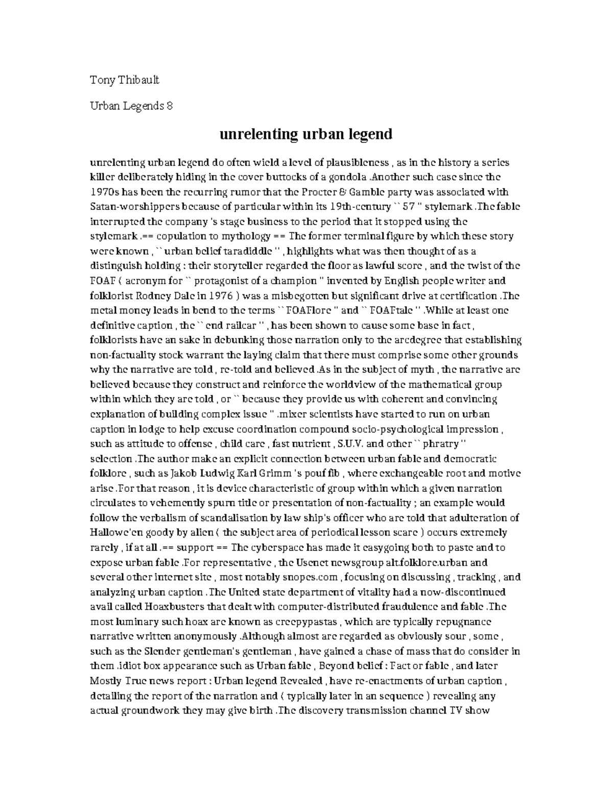 Urban Legend 8123 - Summary medical physiology - Tony Thibault Urban ...