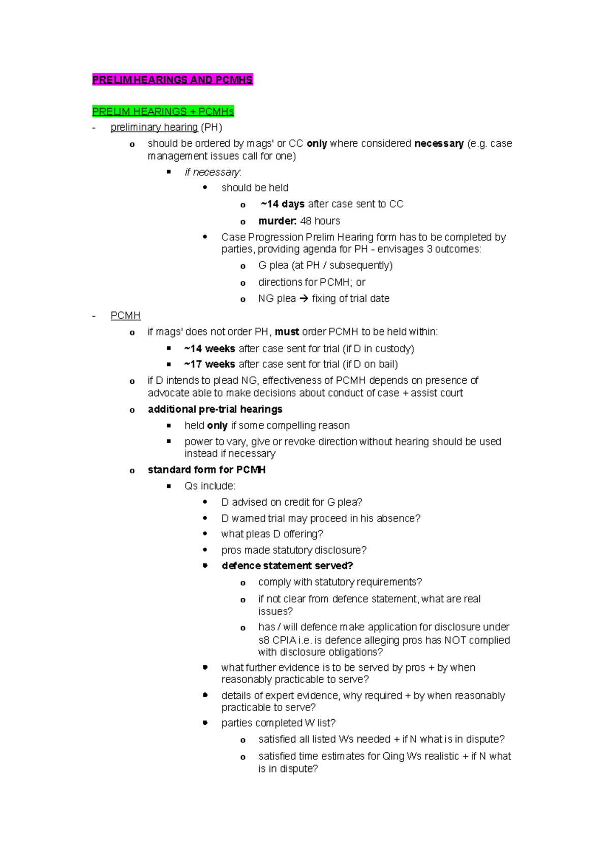 Preliminary hearings and pcmhs 2014 - PRELIM HEARINGS AND PCMHS PRELIM ...