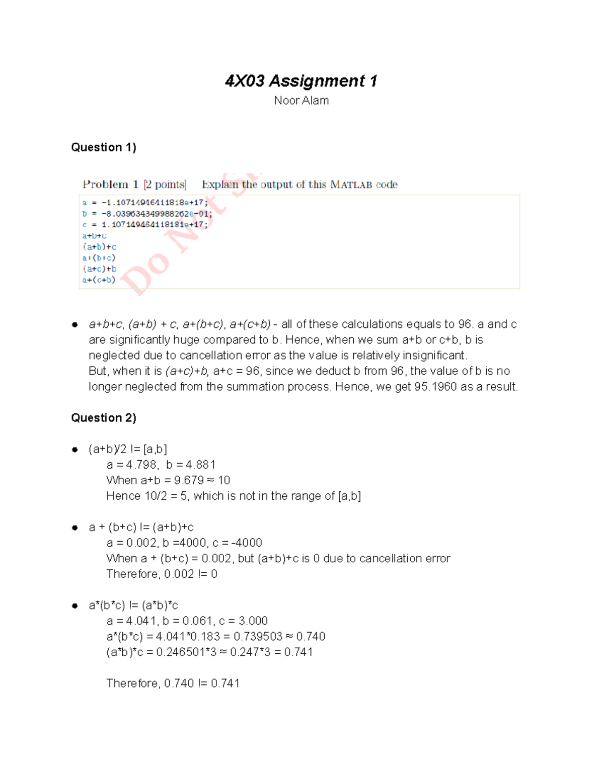 4X03 assignment 1 - Comp Sci 4X03 - McMaster - Studocu