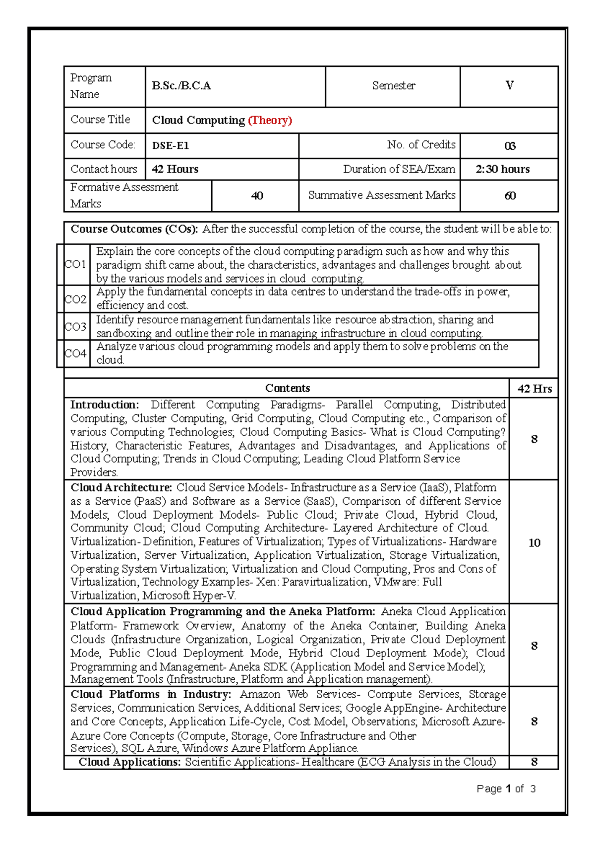 CC cloud computing - Program Name B.Sc./B.C Semester V Course Title ...